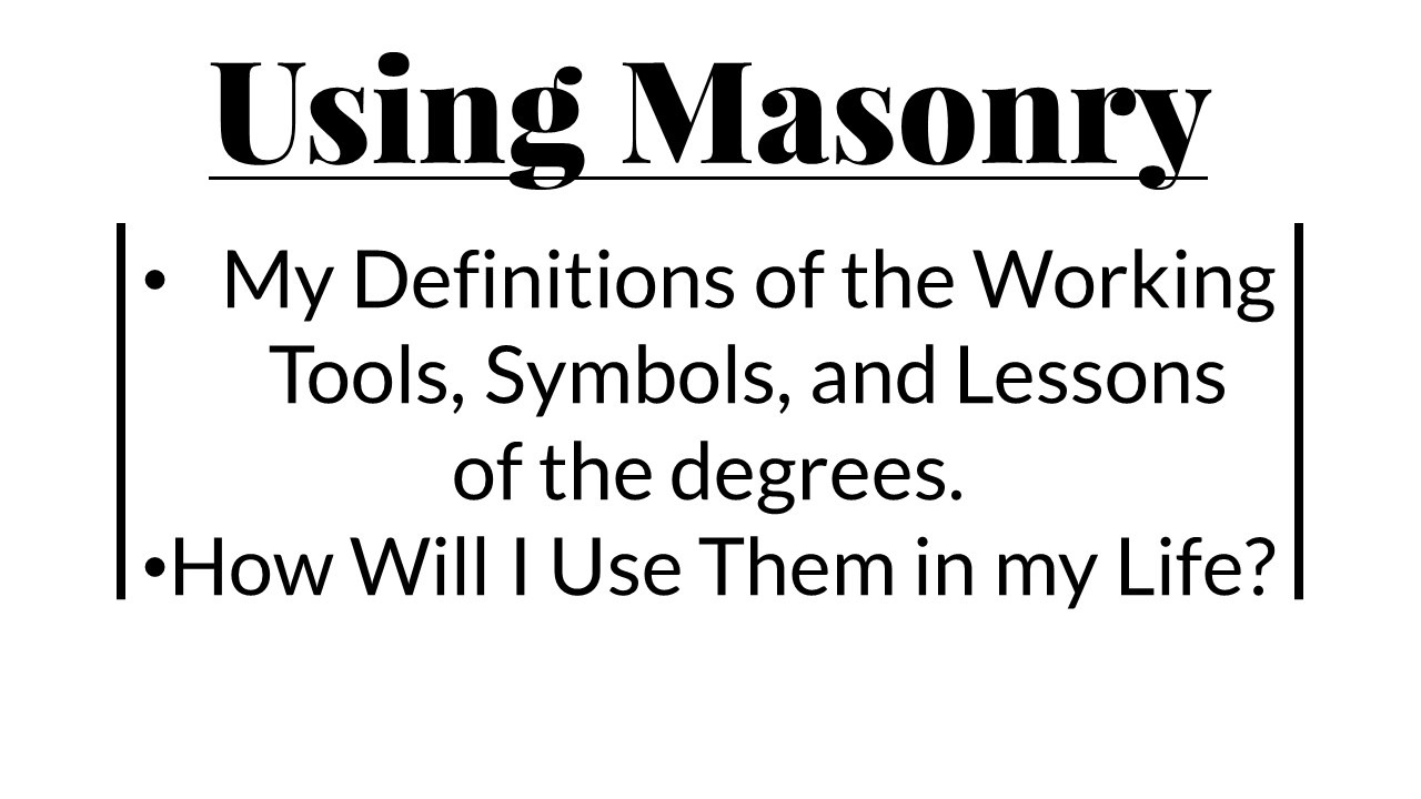 Using Masonry | Masons Lead Better