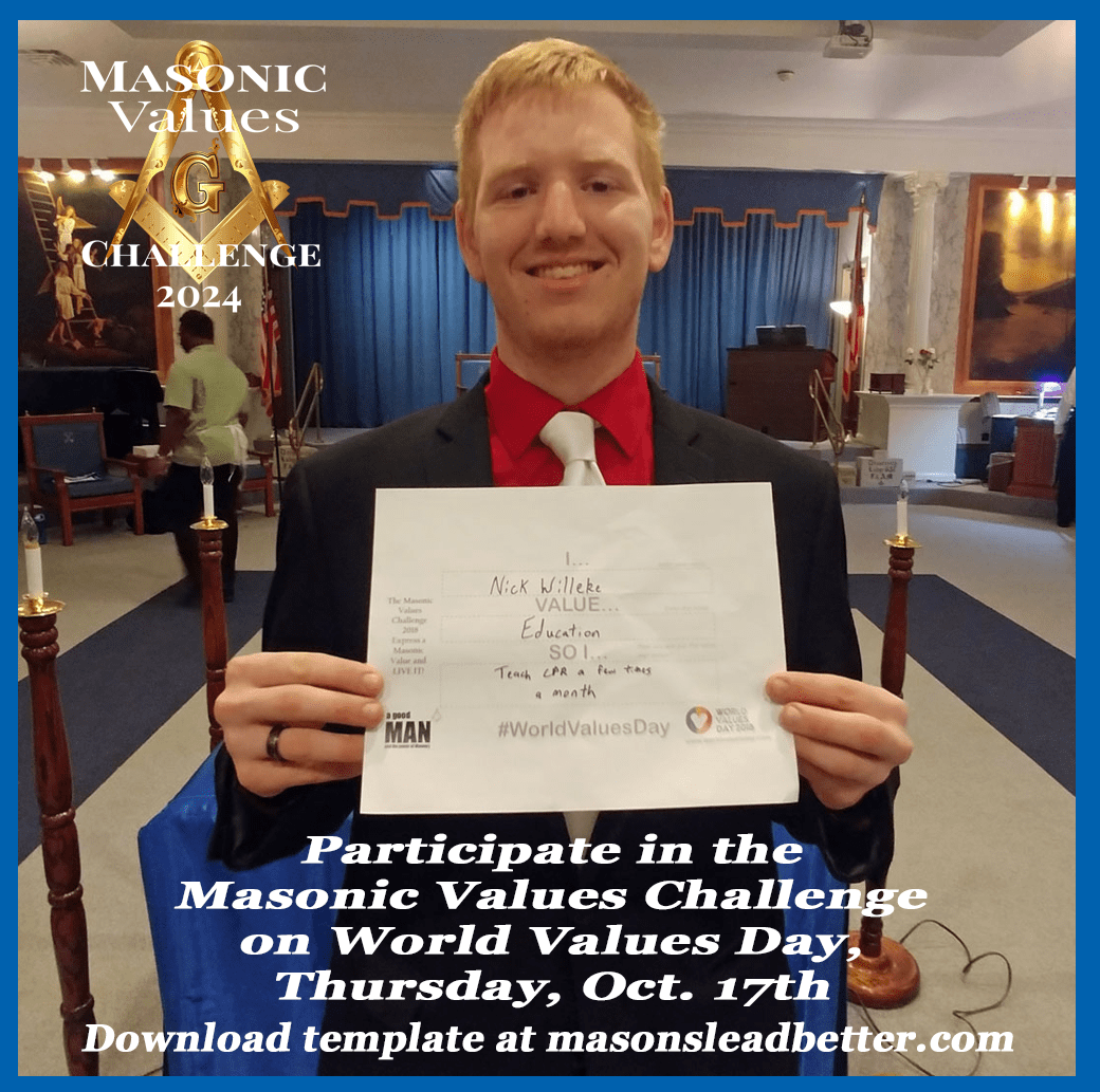 Display Your Masonic Values to the World on Thursday, October 17th ...